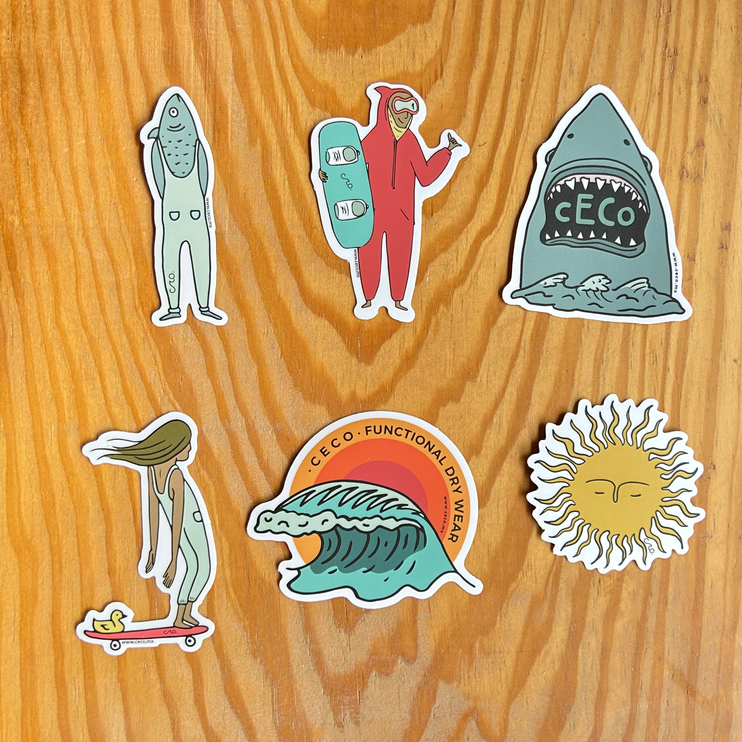 Paquete Stickers CECO (5 estampas)